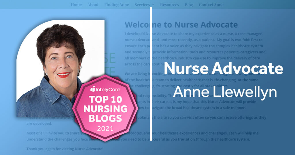Top Nursing Blogs 2021 – #10 – Nurse Advocate – Anne Llewellyn ...