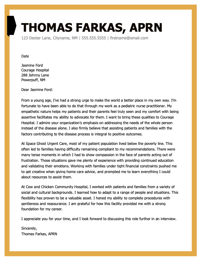 Nurse Practitioner Cover Letter: Writing Tips & Sample | IntelyCare